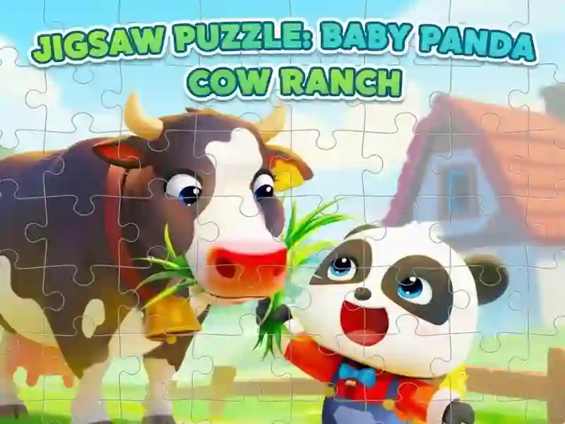 Jigsaw Puzzle: Baby Panda Cow Ranch 🕹️ Hraj online na SGameS